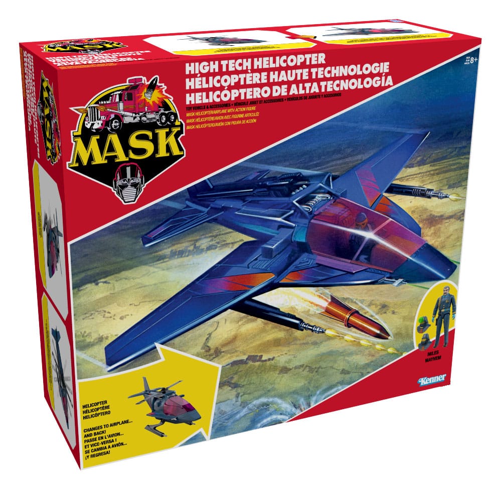 M.A.S.K. - MASK - Véhicule High Tech Helicopter (HTH) et figurine 7 cm ...